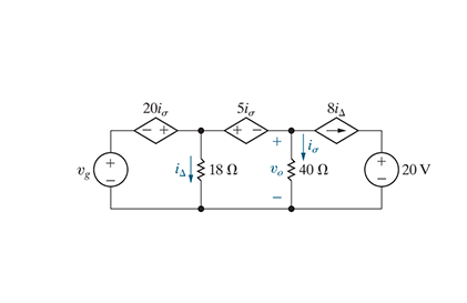 Solved The source voltage vg in the circuit in Figure 1 ﻿is | Chegg.com