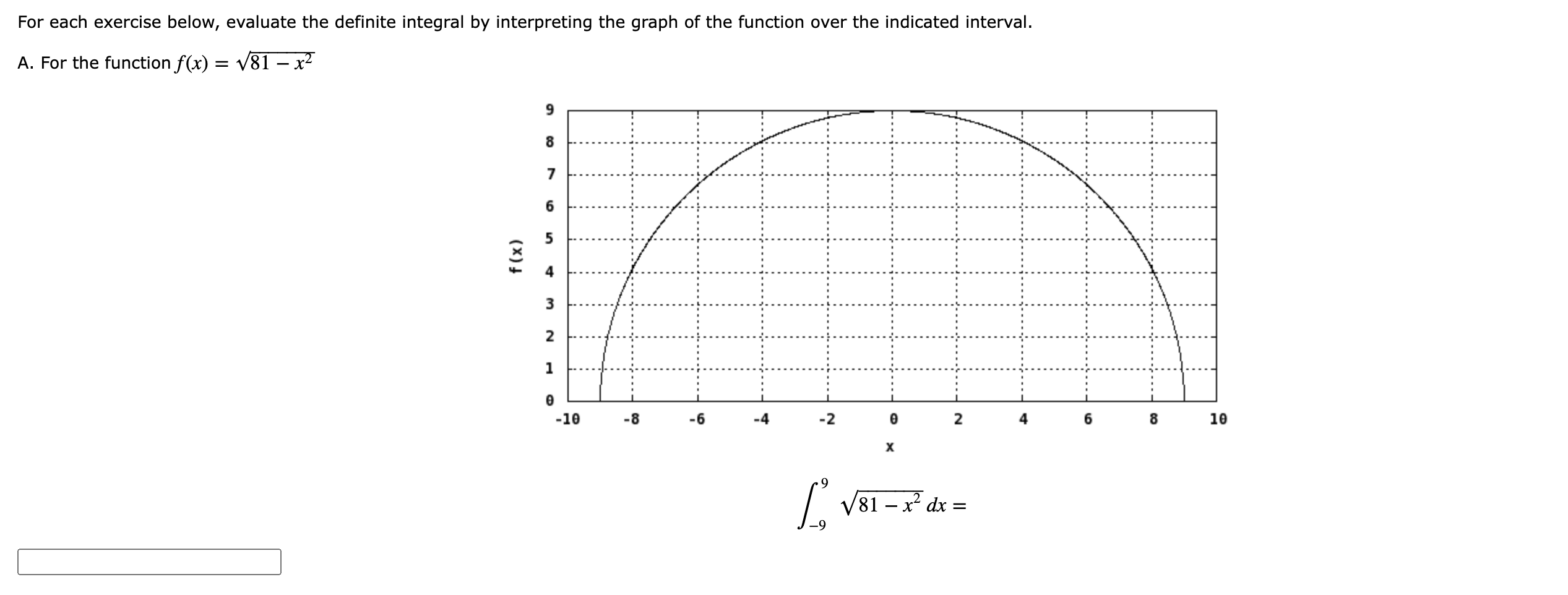 Solved For each exercise below, evaluate the definite | Chegg.com
