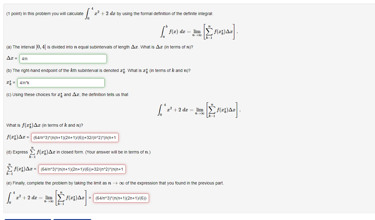 Solved Top 2 are right. Need help with bottom 2, dont know | Chegg.com