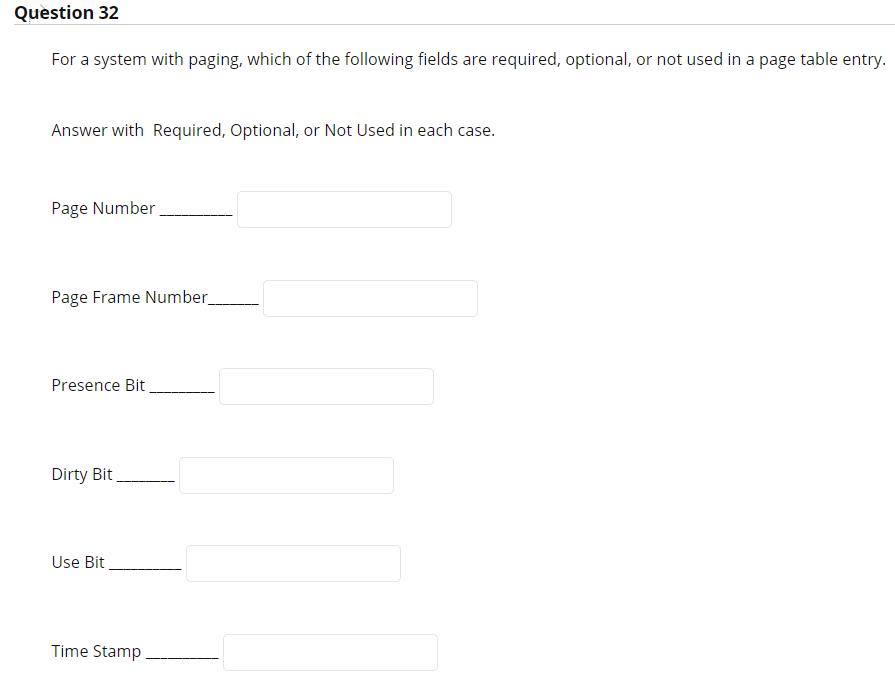Solved A virtual memory system that uses paging is | Chegg.com