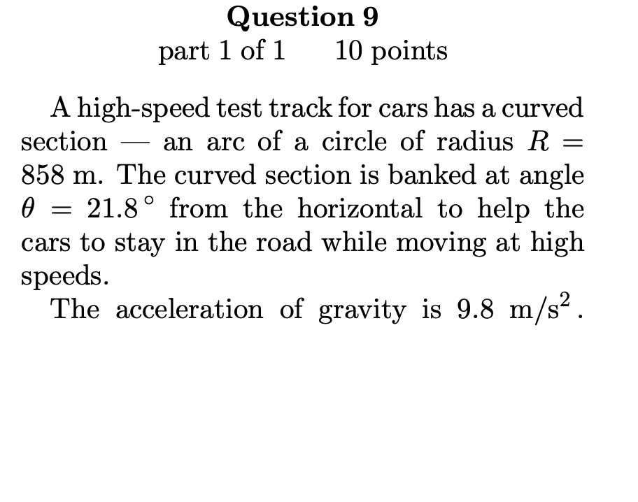 Solved Question 9 part 1 of 1 10 points a A high-speed test | Chegg.com