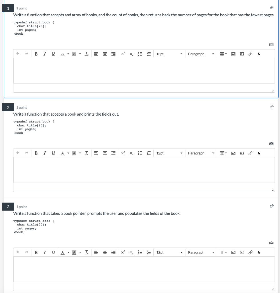 Solved 1 1 point Write a function that accepts and array of | Chegg.com