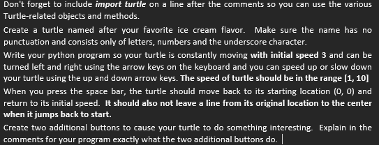 Solved Dont Forget To Include Import Turtle On A Line After 