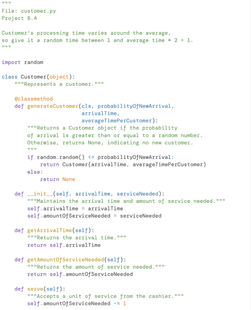 Solved Modify The Supermarket Checkout Simulator So That It Chegg