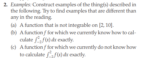 Solved 2. Examples: Construct examples of the thing(s) | Chegg.com