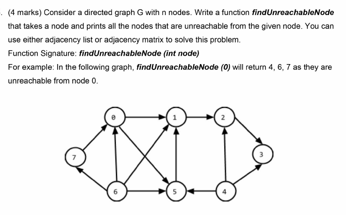 Solved . (4 marks) Consider a directed graph G with n nodes. | Chegg.com