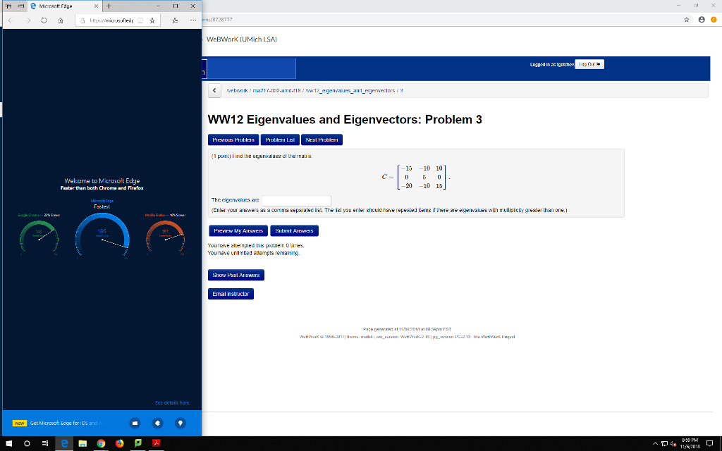 Solved WeBWorK [UMich LSA} Logoed in as bgotchew WW12 | Chegg.com Solved WeBWorK [UMich LSA} Logoed in as bgotchew WW12 | Chegg.com
