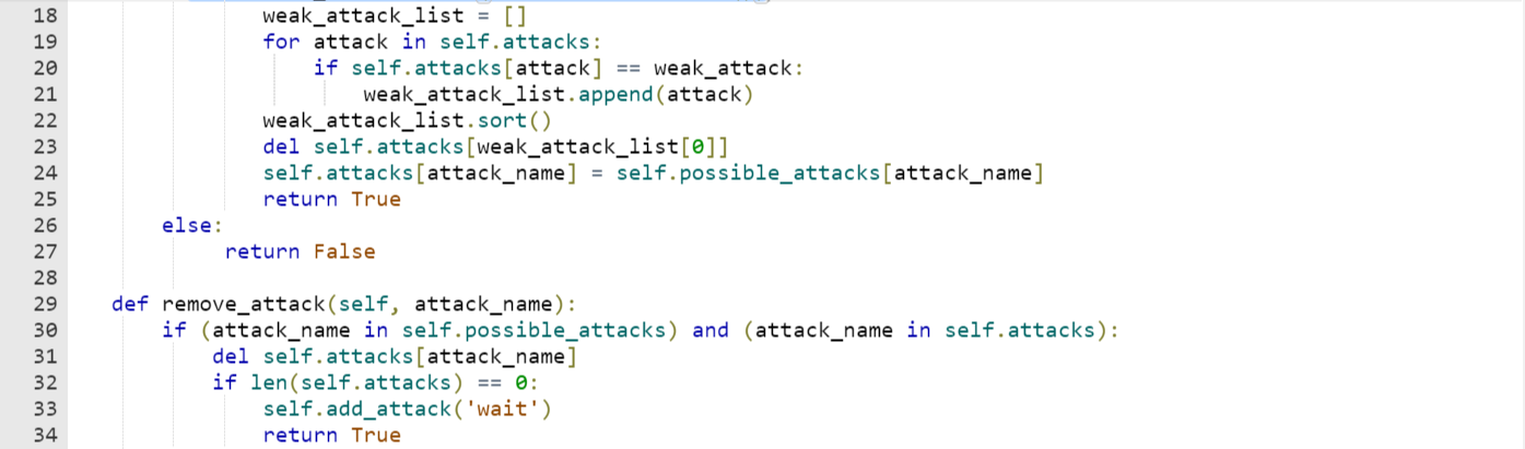 Solved Could you find where is my add_attack logic problem? | Chegg.com
