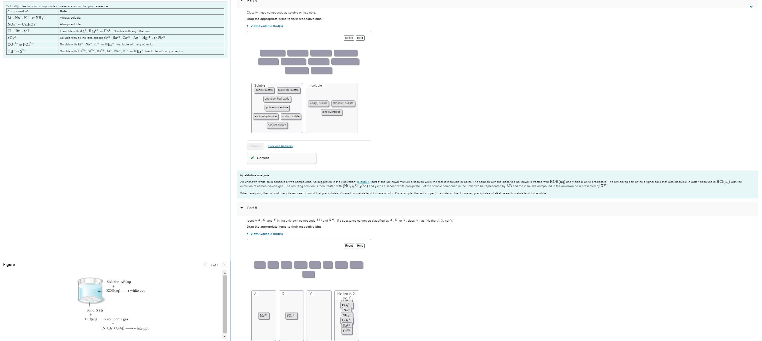 Solved Part BIdentify A,x, ﻿and Y ﻿in the unknown compounds | Chegg.com