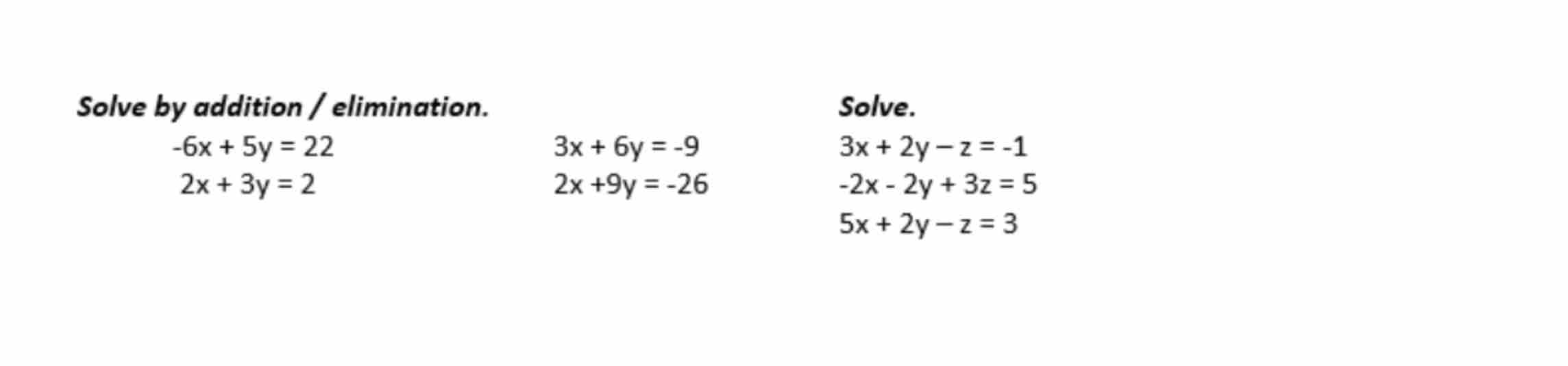 Solved Solve by addition / | Chegg.com