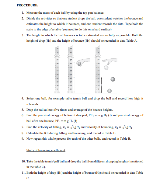 Exp-2: Bouncing Ball experiment OBJECTIVE: 1. Observe | Chegg.com