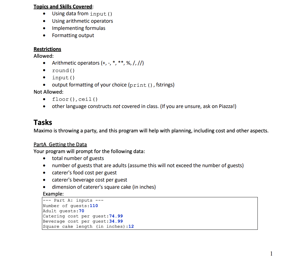 Solved Please write in Python and please please make note of | Chegg.com