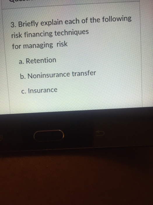Solved 3. Briefly explain each of the following risk | Chegg.com