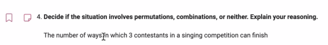 Solved 4 Decide If The Situation Involves Permutations