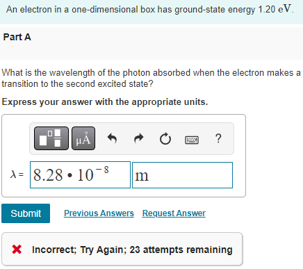 Solved An electron in a one-dimensional box has ground-state | Chegg.com