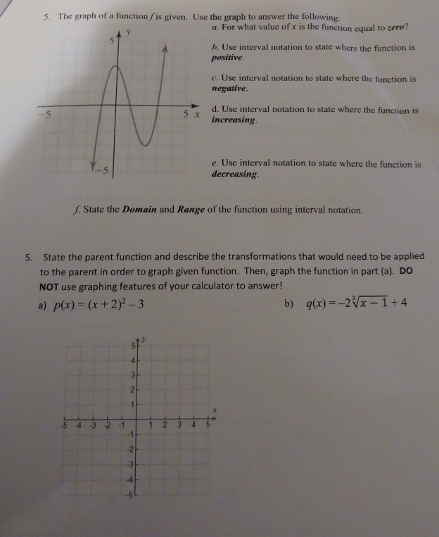 Solved 1. Complete the partial graphs shown below, given the | Chegg.com