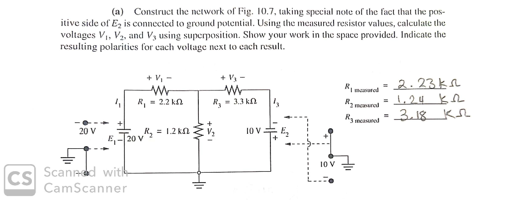 Solved USING THE MEASURED RESISTOR VALUES, calculate the | Chegg.com