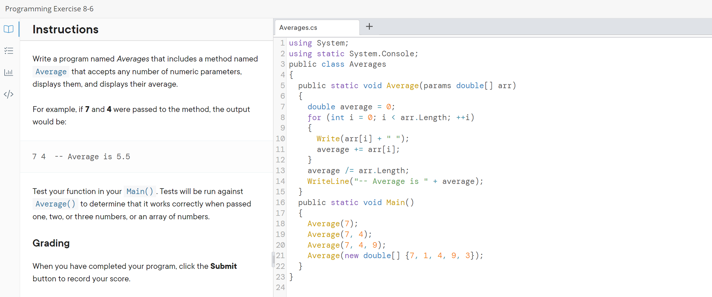 I am having trouble with this C# Programming | Chegg.com