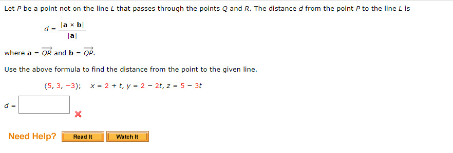 Solved Let P ﻿be a point not on the line L ﻿that passes | Chegg.com