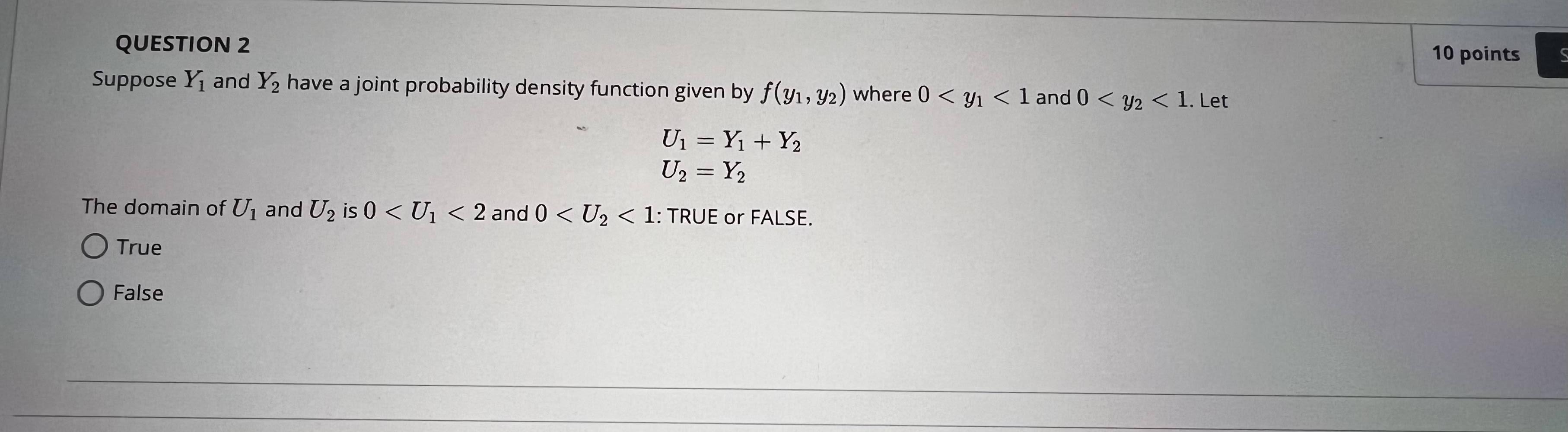 Solved Suppose Y1 and Y2 have a joint probability density | Chegg.com