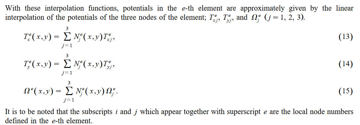 With these interpolation functions, potentials in the | Chegg.com