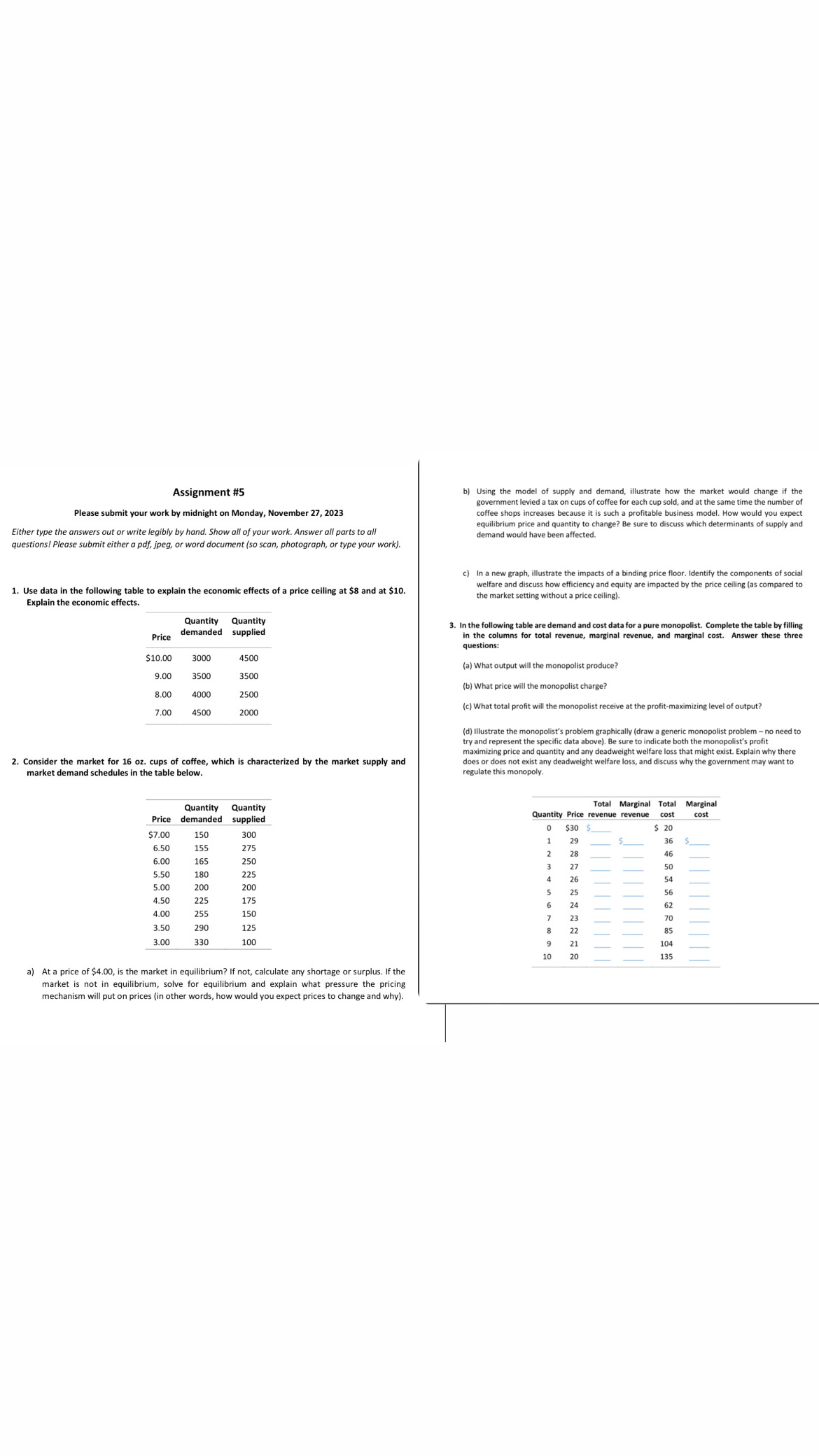 Solved Assignment \#5 Please submit your work by midnight on | Chegg.com