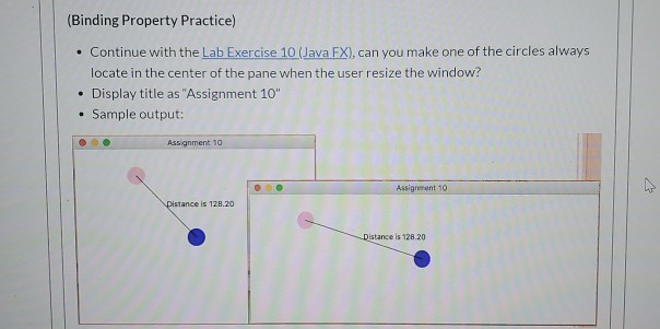 Solved (Binding Property Practice) • Continue with the Lab | Chegg.com