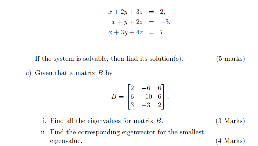 Solved QUESTION 2 (20 MARKS) a) By using Cramer's rule, | Chegg.com