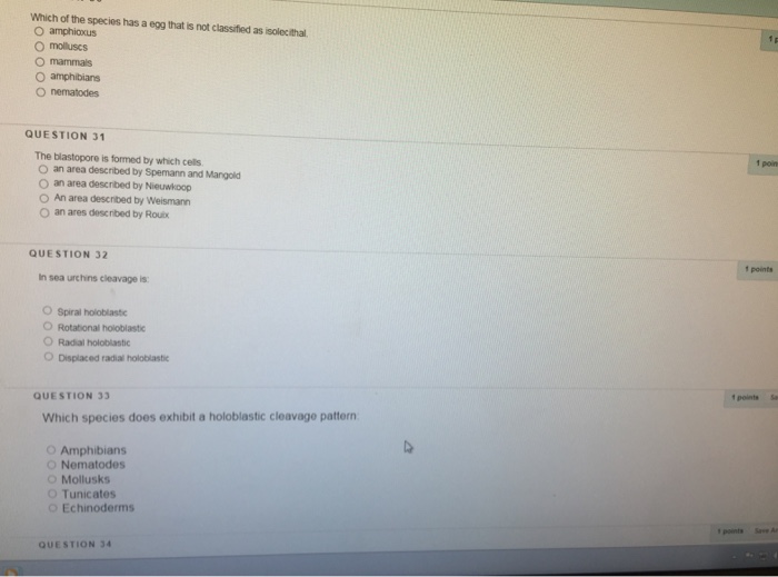 Solved Which Of The Species Has A Egg That Is Not Classified