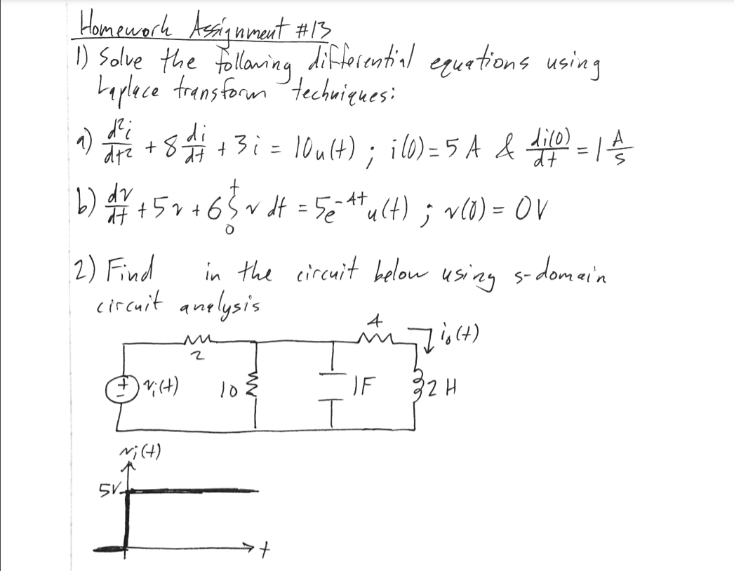 Solved Homework Assignment 13 1 Solve The Following