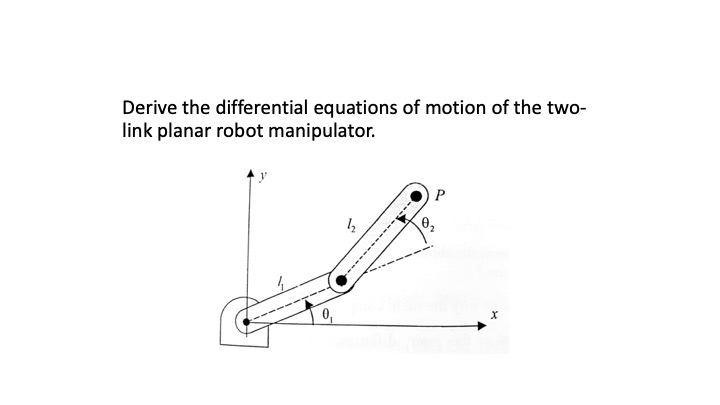 Solved Derive the differential equations of motion of the | Chegg.com