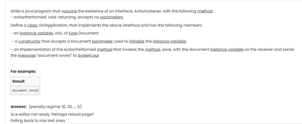 Solved Write a java program that assume the existence of an | Chegg.com