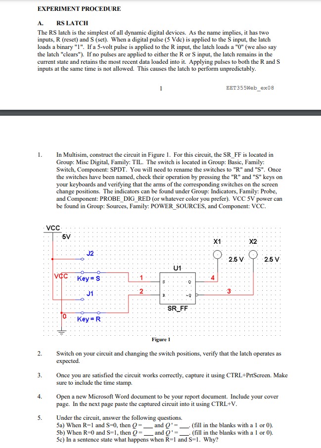 Solved Provide Multism screenshot with timestamp. | Chegg.com