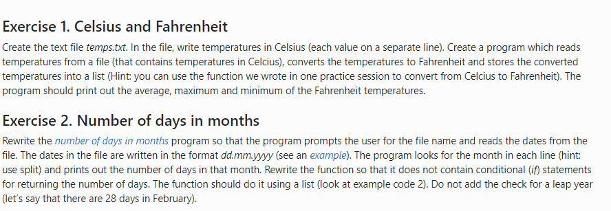 Solved Exercise 1. Celsius and Fahrenheit Create the text | Chegg.com