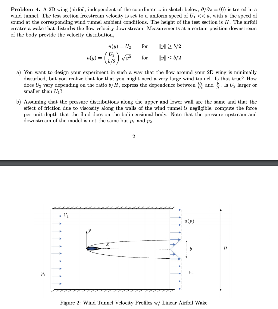 Solved Problem 4. A 2D wing (airfoil, independent of the | Chegg.com