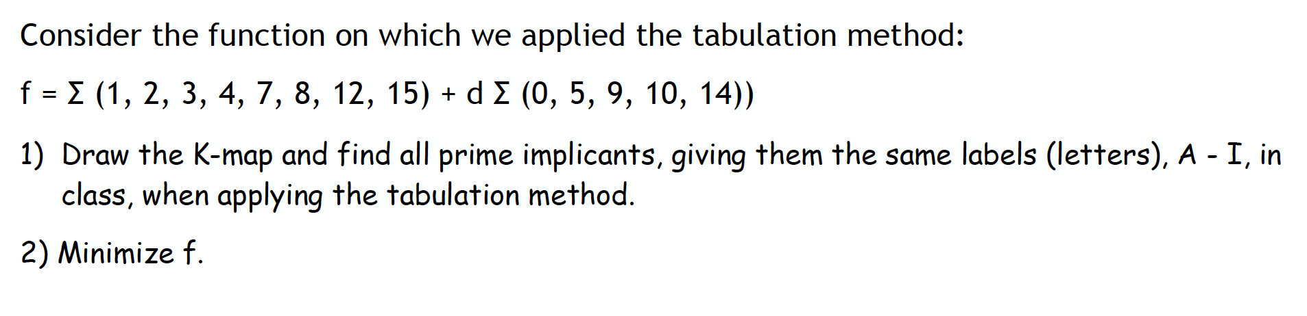 Solved Consider the function on which we applied the | Chegg.com