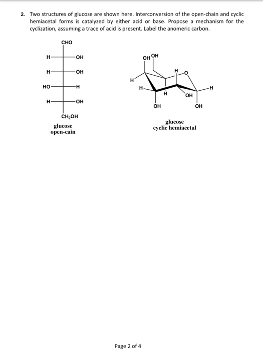 Solved Two structures of glucose are shown here. | Chegg.com