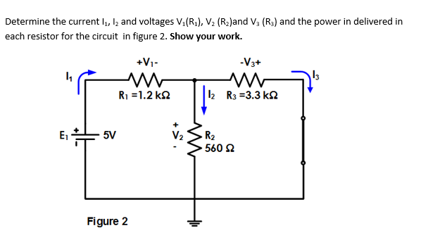 Solved Determine the current l1,l2 and voltages | Chegg.com