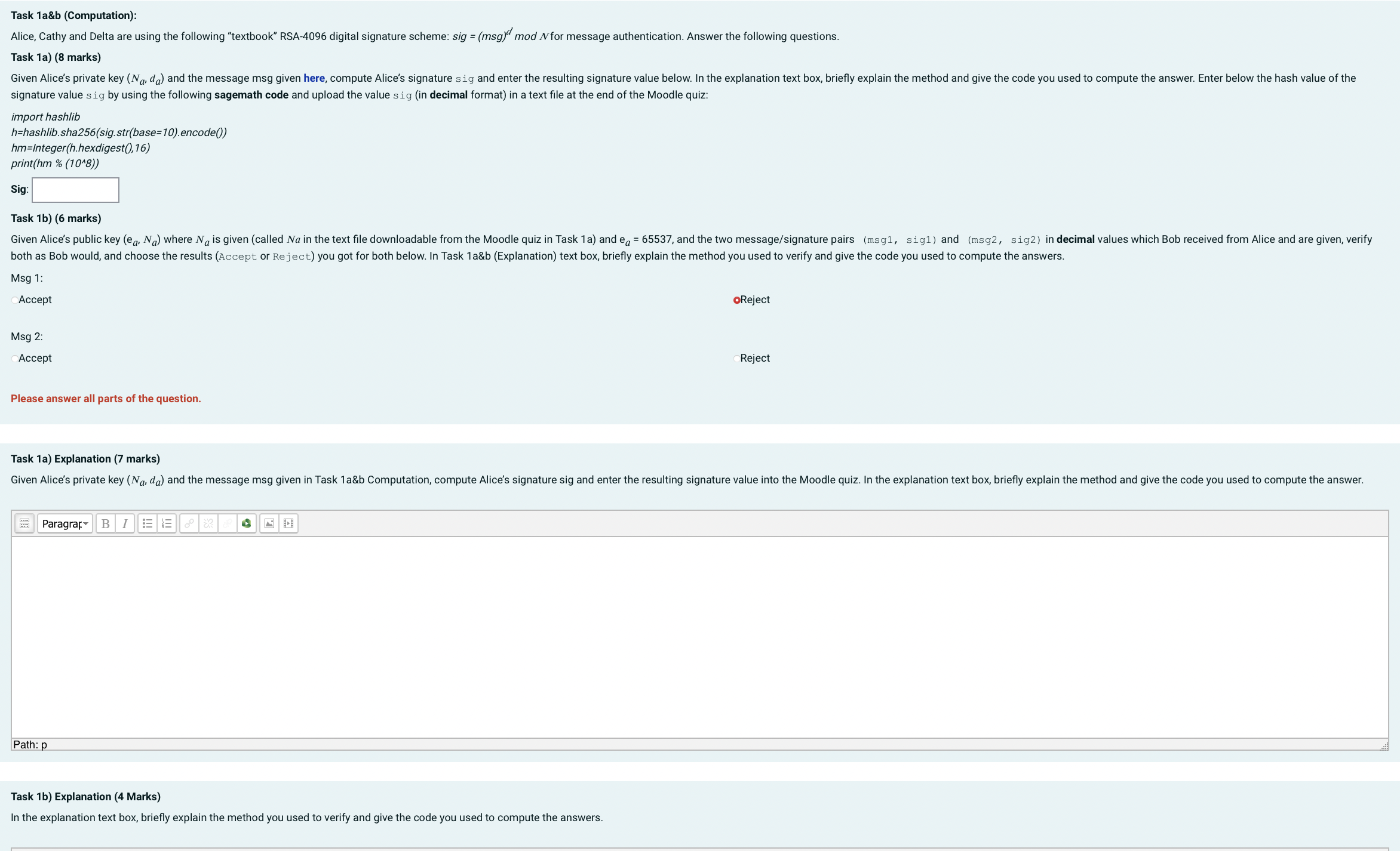 Solved Alice, Cathy and Delta are using the following | Chegg.com