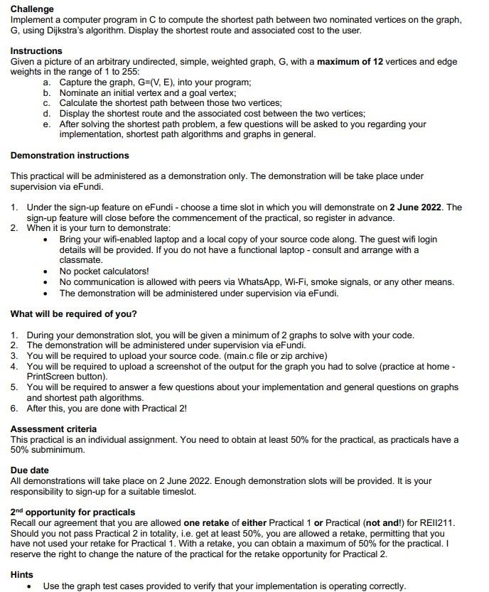 Solved Challenge Implement a computer program in C to | Chegg.com