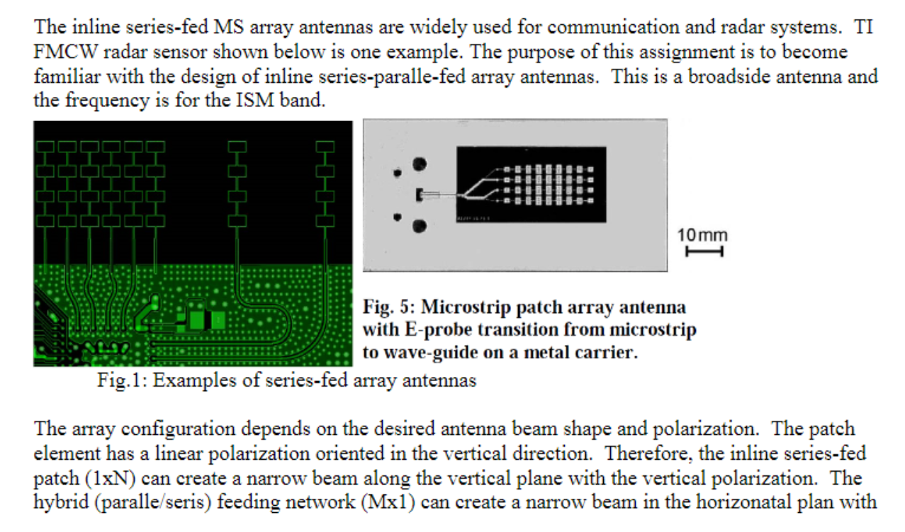Design of 4x3 Microstrip Array Antennas for a New | Chegg.com