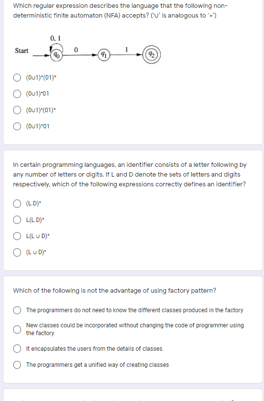 Solved Which regular expression describes the language that | Chegg.com