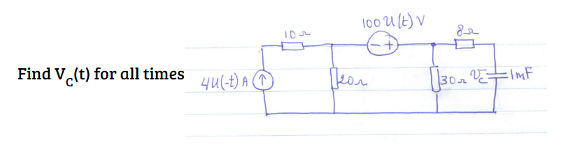 Solved Find VC(t) ﻿for all times | Chegg.com