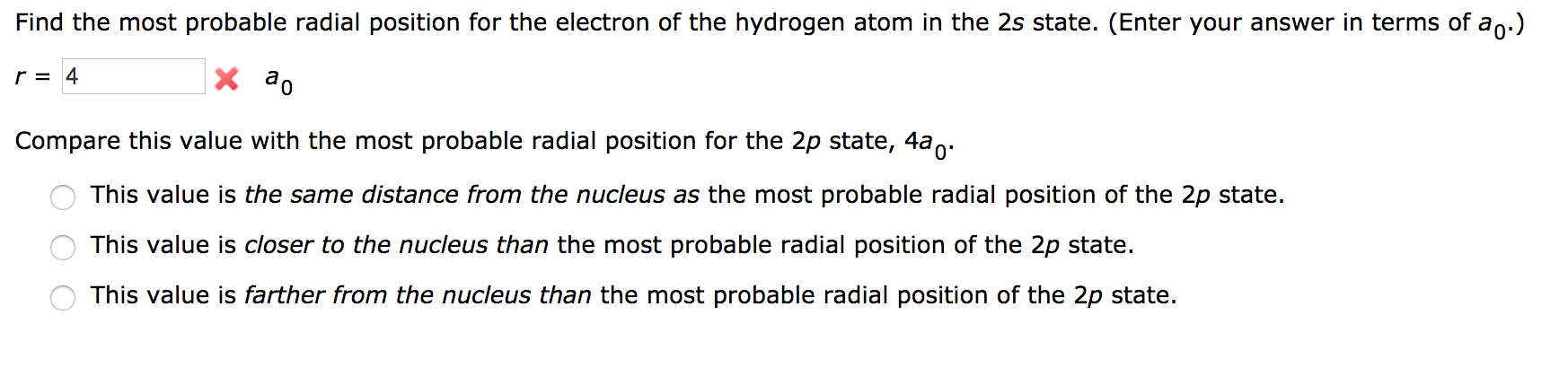 Solved Find The Most Probable Radial Position For The