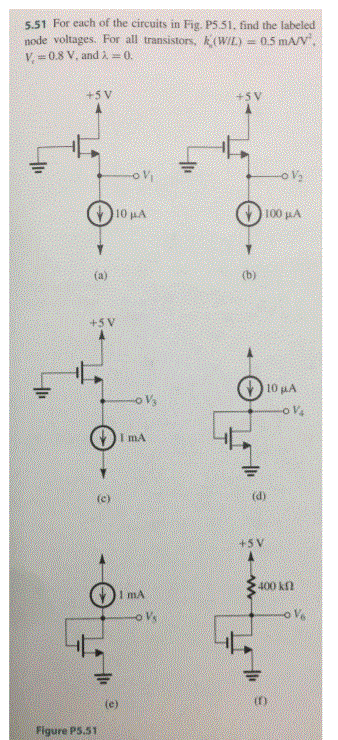 Solved 5.51 For each of the circuits in Fig P5.51, find the | Chegg.com
