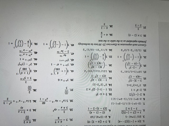 Solved 1. 2(4+(−1))(2⋅−4) 2. 3+([4−2]⋅9) 3. 20/(3∗4)−1 4. | Chegg.com