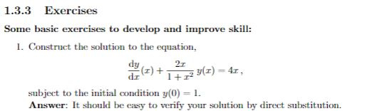 Solved 1.3.3 Exercises Some basic exercises to develop and | Chegg.com