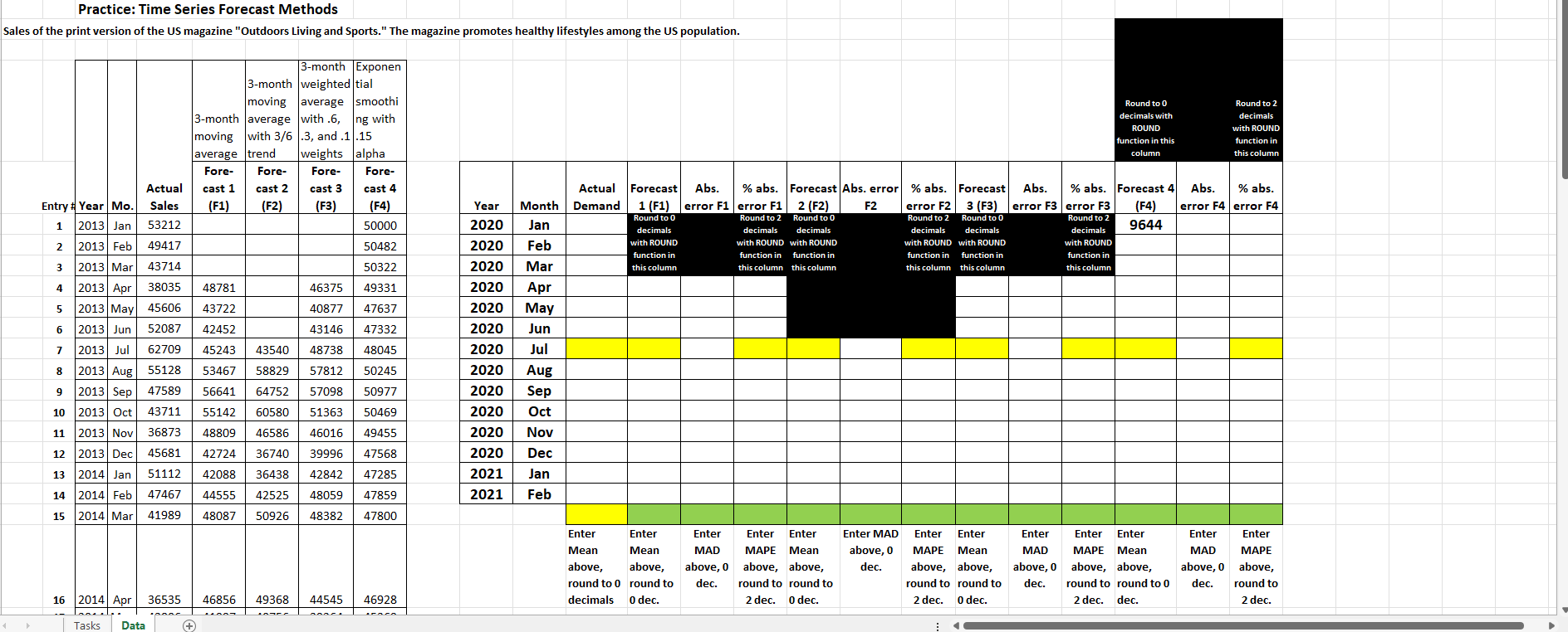 Practice Time Series Forecast Methods
