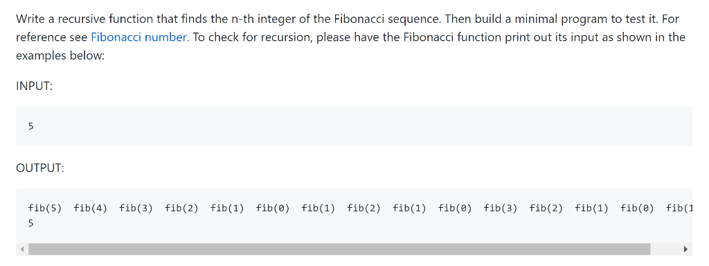 Solved Write a recursive function that finds the n-th | Chegg.com