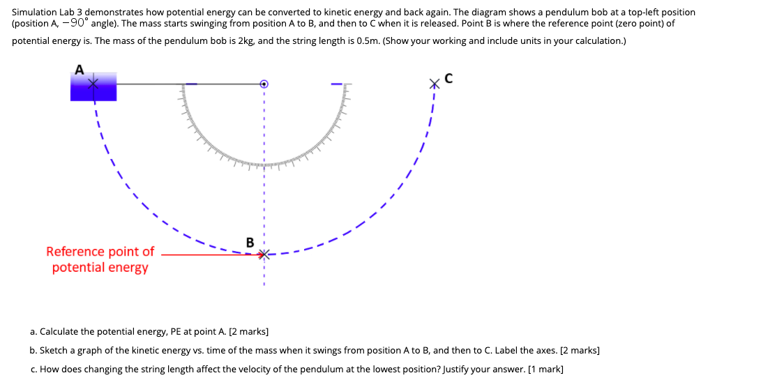 Solved Simulation Lab 3 demonstrates how potential energy | Chegg.com